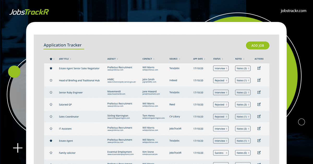 JobsTrackR launches ApplicationTrackR to help candidates manage their ...